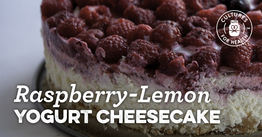 Raspberry-Lemon Yogurt Cheesecake Recipe - Cultures For Health